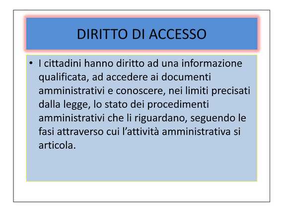 Il Diritto di Accesso